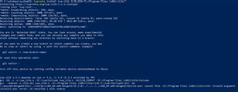 Issue When Building With Windows · Issue 64 · Brimworkslua Zlib · Github