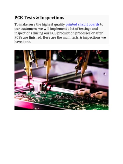 Pcb Tests And Inspections Pdf
