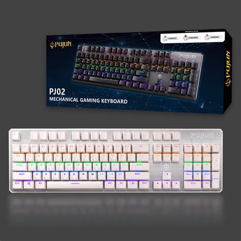 【pojun公司貨 Pj02】機械鍵盤 電競鍵盤 機械鍵盤 青軸鍵盤 茶軸鍵盤 紅軸鍵盤 鍵盤 青軸 茶軸 鍵盤滑鼠 蝦皮購物