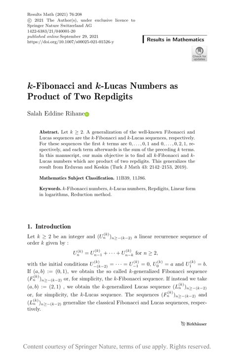 K Fibonacci And K Lucas Numbers As Product Of Two Repdigits Request Pdf