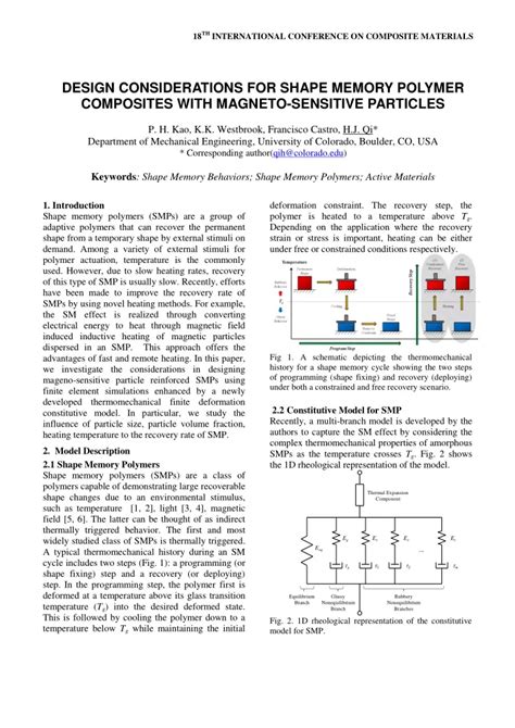 Pdf Design Considerations For Shape Memory Polymer Composites With Pdf Document 492218