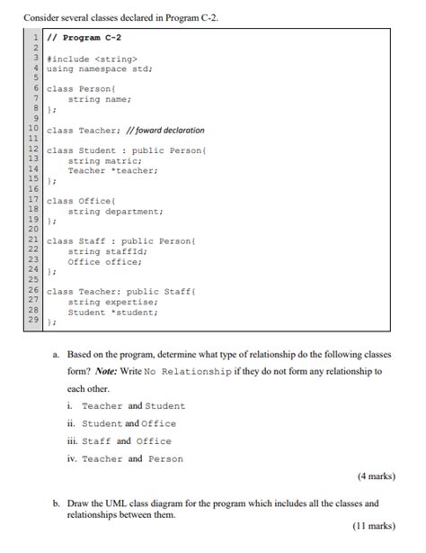 solved consider several classes declared in program c 2 1