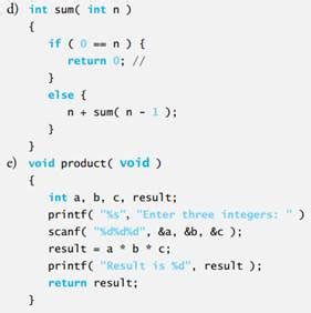 Solved Find The Error In Each Of The Following Program Segments And