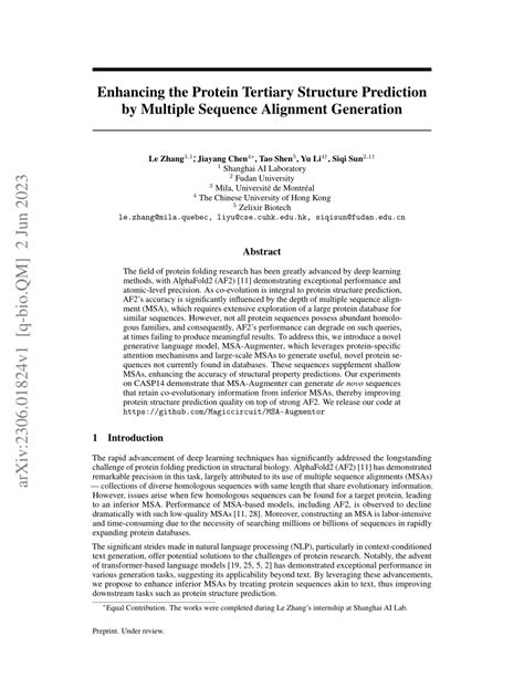 Pdf Enhancing The Protein Tertiary Structure Prediction By Multiple