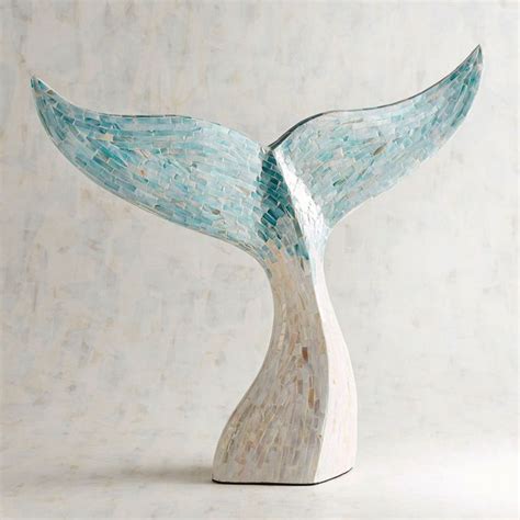 Mother Of Pearl Whales Tail Pier 1 Imports Ceramic Sculpture