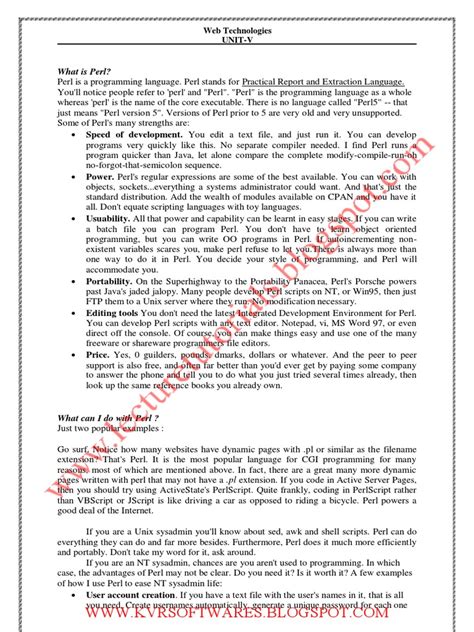 Wt Unit 5 Notes Pdf Cookie Perl