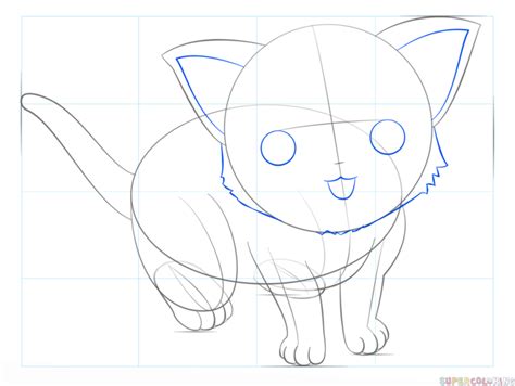 How To Draw An Anime Cat Step By Step Drawing Tutorials