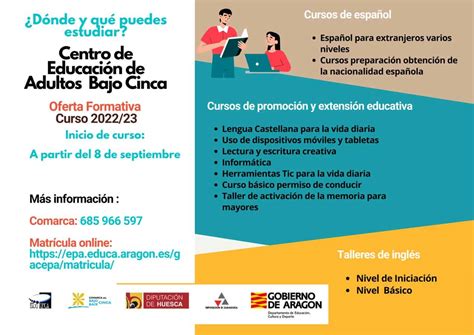 Bajobaix Cinca Inicio Del Curso En El Centro De Educación De Adultos Gente Con Ganas De Vivir