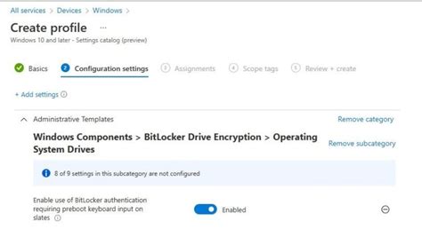 Bitlocker Startup Pin For Surface And Other Tablet Devices Via Intune Prerequisite