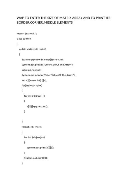 Program Matrix Array Pdf