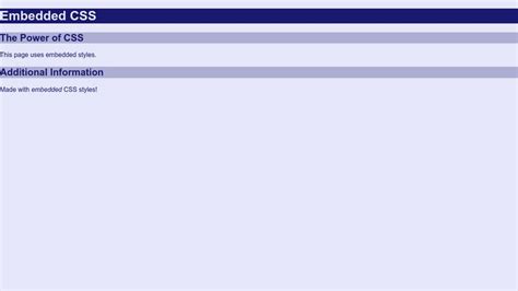 Embedded Css Example