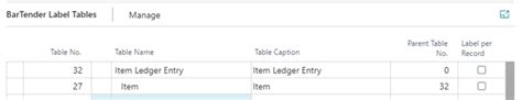 Bartender Label Setups And Integration With Business Central