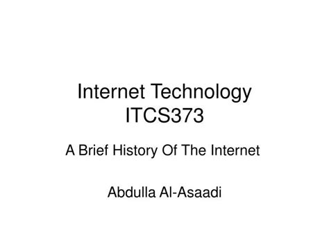 Ppt Internet Technology Itcs373 Powerpoint Presentation Free Download Id3731574
