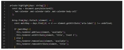 Angular Material Calendar Component And Events With Highlight