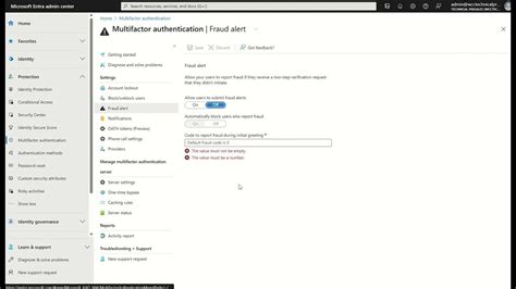 Entra Id Multi Factor Authentication Settings Youtube