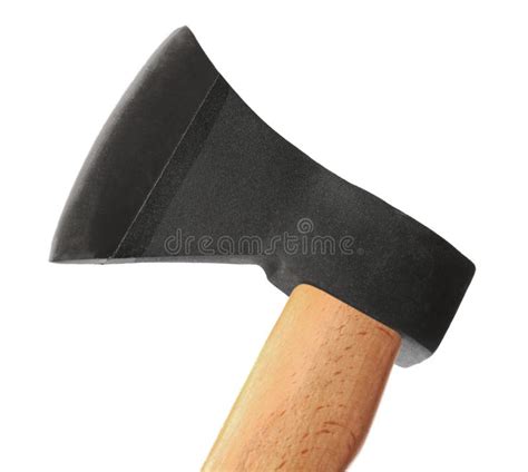 Metal Ax With Wooden Handle Isolated On White Stock Image Image Of Steel Black 273815089