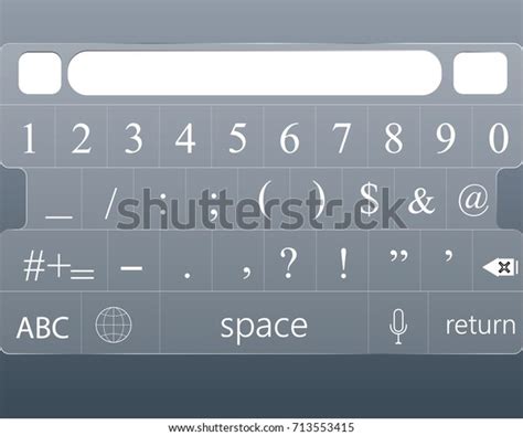 Modern Smartphone Keyboard Numbers Buttons Mobile Stock Vector Royalty Free 713553415