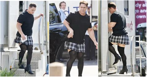 Wwe John Cena Snapped In Miniskirt Stockings And High Heels