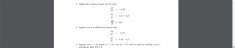 Solved 1 2 Sir Model A Communicable Disease Is Spread