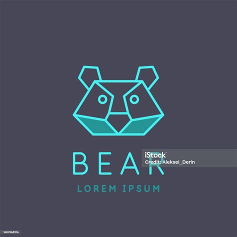 미니멀하고 스타일리시한 곰 엠블럼 세련되고 단순한 스타일의 텍스트가 있는 그림입니다 각도에 대한 스톡 벡터 아트 및 기타 이미지 각도 갈색 검은색 Istock