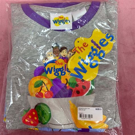The Wiggles Unisex Shirt And Shorts Pj Set Grey Pattern Size Small S