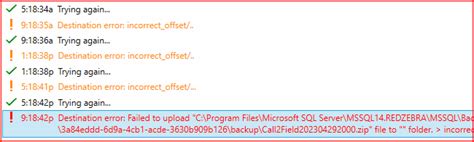 Backup To Dropbox Now Failing Destination Error Incorrectoffset
