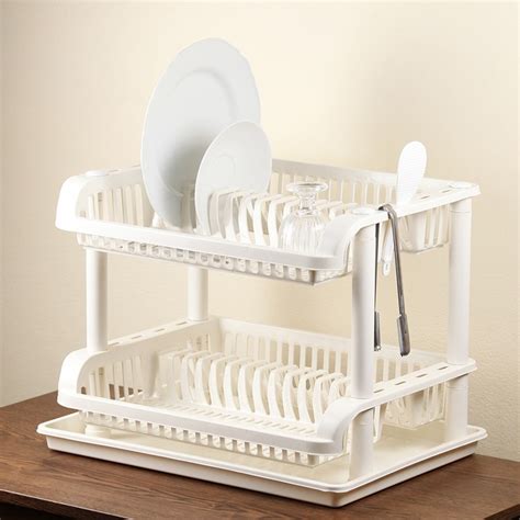 ที่วางจาน ที่คว่ำจาน 2 ชั้น พร้อมถาดรอง No 269 Plasticworld777 Thaipick