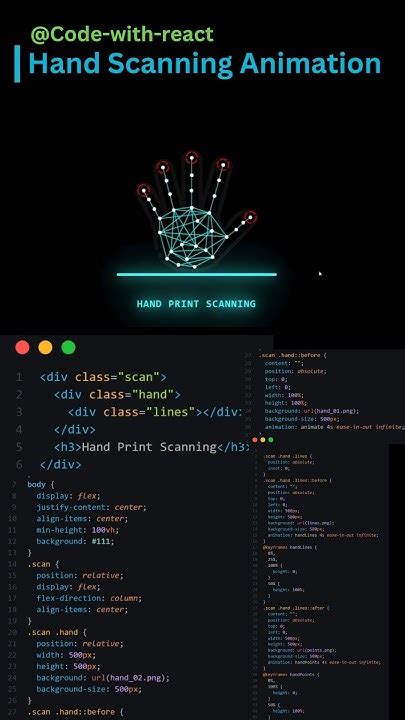 Hand Scanning Animation Code With React Css Coding Shorts Youtube