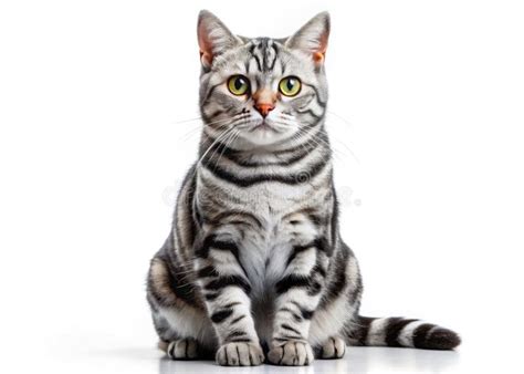 Stunning Aigenerated Panorama Of A Silver Tabby American Shorthair Cat