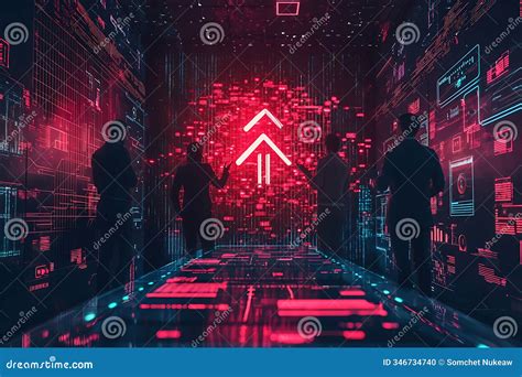 Exploring Futuristic Digital Interfaces People Engaged In Data Analysis And Visualization In A