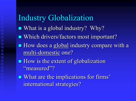 Industry Globalization