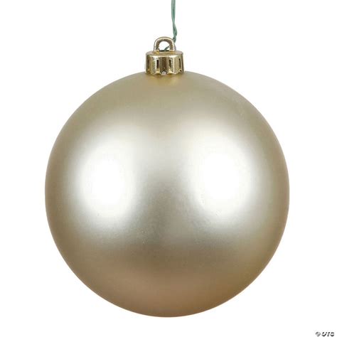 Vickerman Shatterproof 6 Champagne Matte Ball Christmas Ornament 4