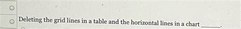 Solved Deleting The Grid Lines In A Table And The Horizontal