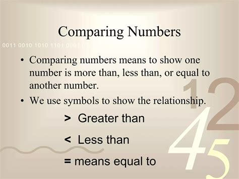 Comparing And Ordering Numbers PPT