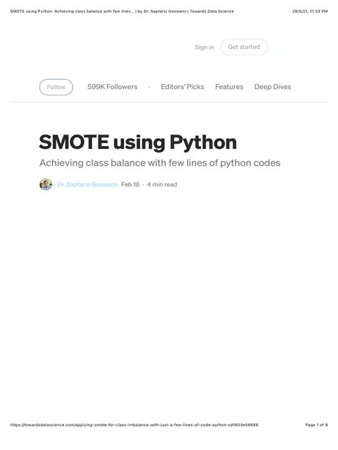 Smote Using Python1 Pdf Applied Mathematics Cognition