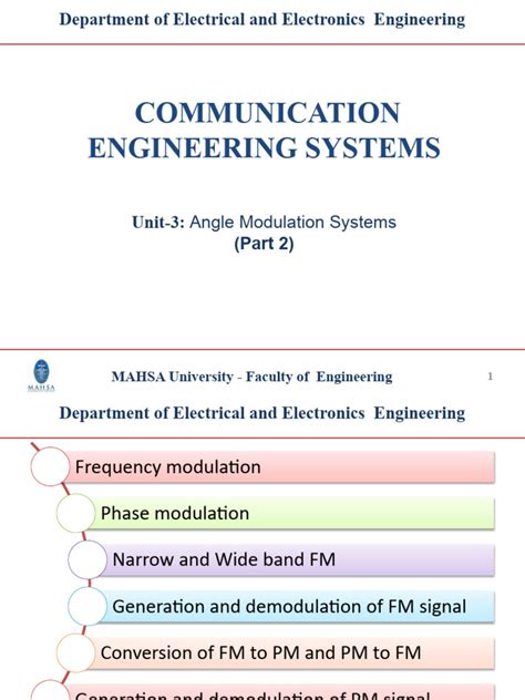 Ces Chapter 3 Part 2 Angle Modulation Pdf Frequency Modulation Modulation