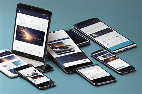 Premium Ai Image A Set Of Mockups Featuring Different Android Devices