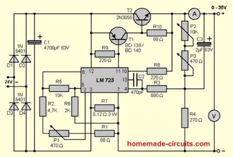 Ic 723 Voltage Regulator Working Application Circuit Homemade