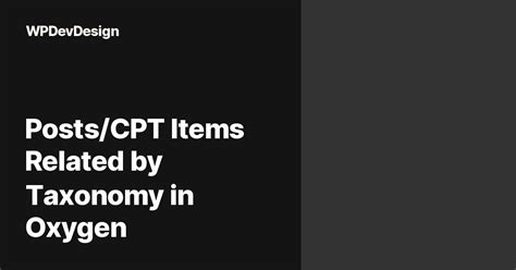 Postscpt Items Related By Taxonomy In Oxygen