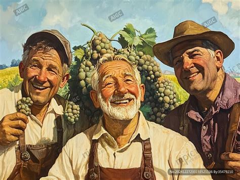 Ai创作图农忙壁画 农民形象画 新疆葡萄干包装插画 丰收壁画 农民墙画 手绘采葡萄 农活壁画 葡萄丰收场景 果场人物绘画 新疆插画 开心的农民 蓝宝石葡萄包装插画 手绘摘葡萄 丰收喜悦图 新疆