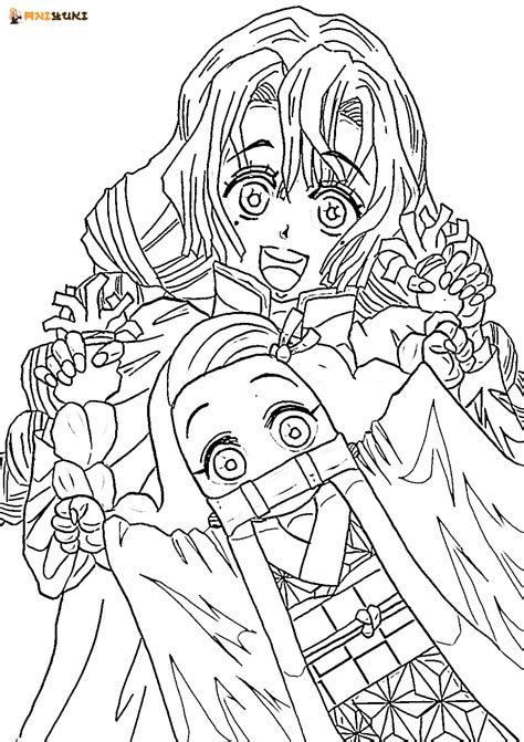 Coloriage Nezuko Kamado Aniyuki Anime Portal