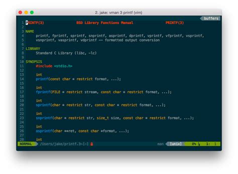 Vim As A Man Page Viewer Jake Zimmerman