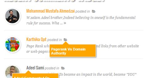 Recent Comments Widget For Blogger New