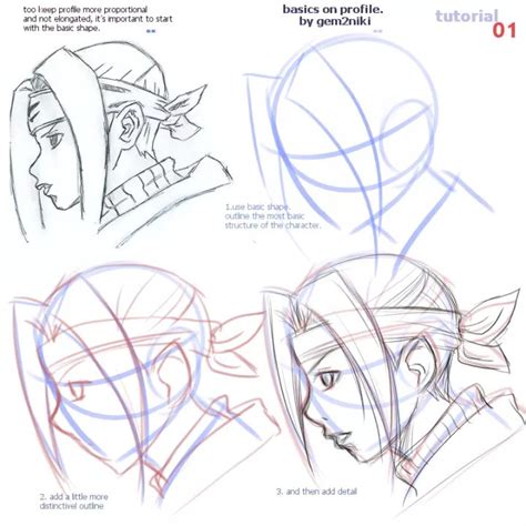 国外侧脸简笔画法教程集