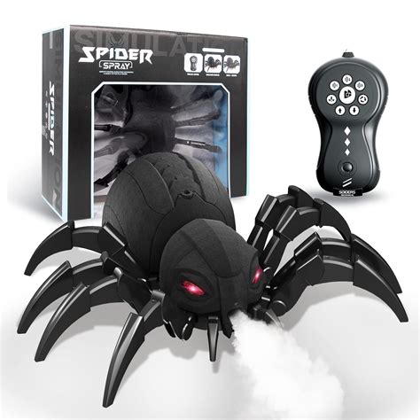 Realistic Rc Spider Robot With Led Lights And Mist Spray Zop