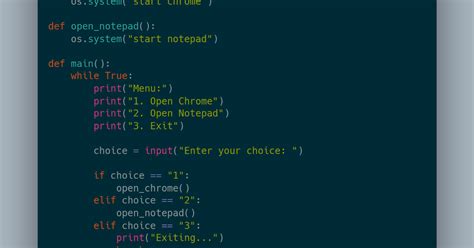 Create A Menu Driven Program In Windows Must Have Atleast Four Choices
