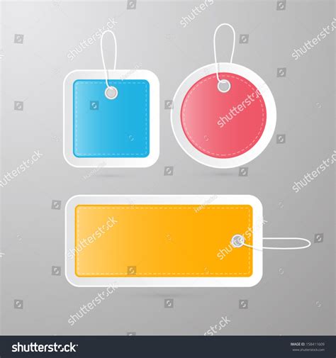 Empty Vector Labels Tags Stickers Strings เวกเตอร์สต็อก ปลอดค่า
