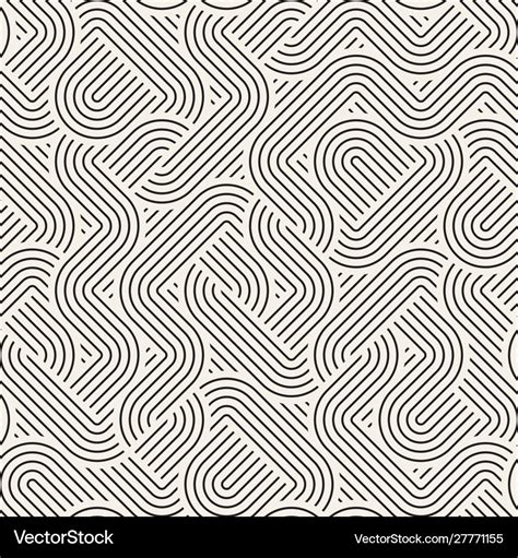 Seamless Irregular Linear Grid Pattern Retro Vector Image