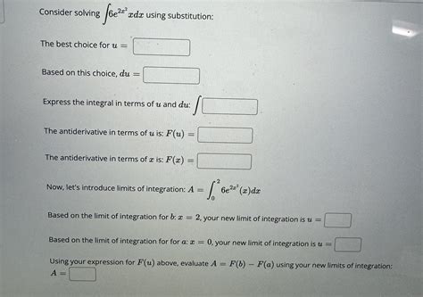 Solved Consider Solving E X Xdx Using Substitution The Chegg Com