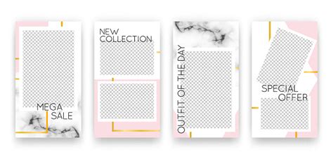 벡터 트 렌 디 한 편집 가능한 소셜 미디어 네트워크 이야기 템플릿 세트 전단지 카드 포스터에 대 한 현대적인 디자인 배경 0